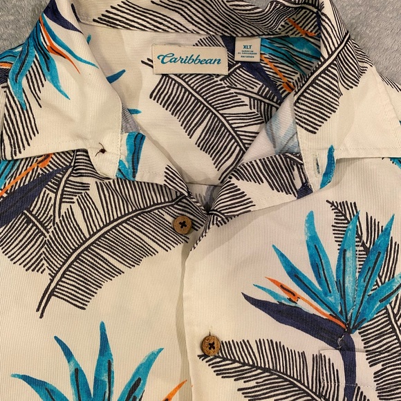 Caribbean | Shirts | Caribbean Mens Hawaiian Shirt Modal Blend Short ...